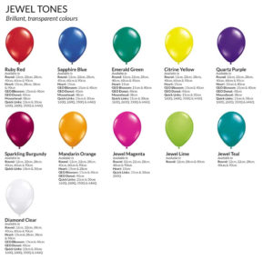 Qualatex Balloons Colour Chart | Soda Pop Balloons | Geelong, VIC