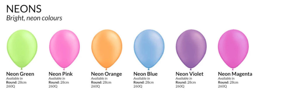 Qualatex Balloons Colour Chart | Soda Pop Balloons | Geelong, VIC